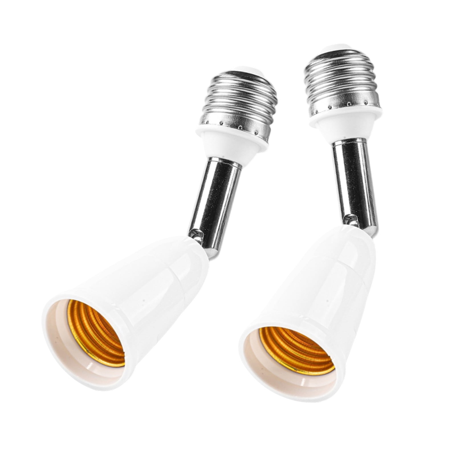 2PCS E27 Lamp Holder Extension Adapter 180 360 Degree Adjustable For ...