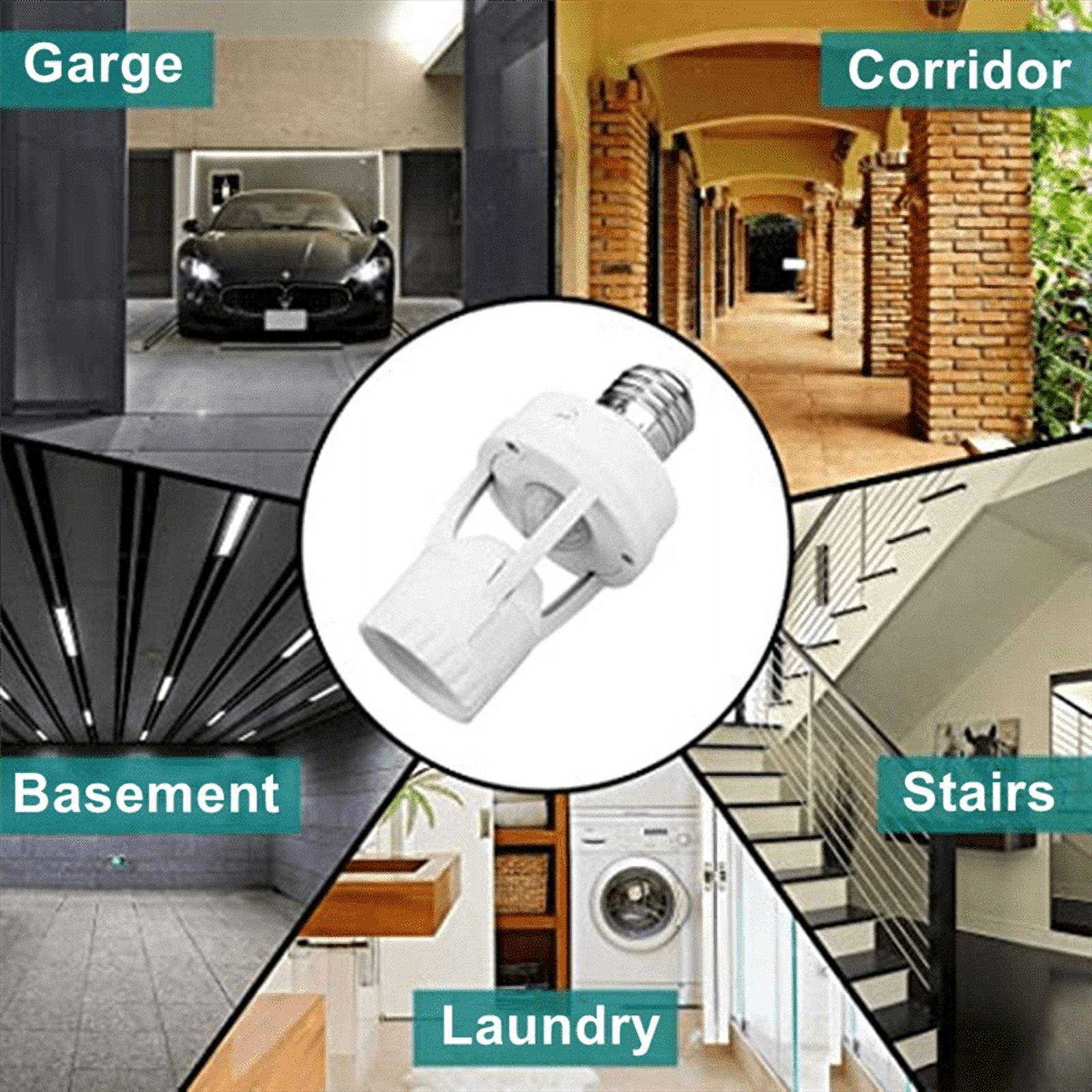 2PCS E27 Motion Sensor Light Switch 100-240V Motion Detector Base Lamp ...