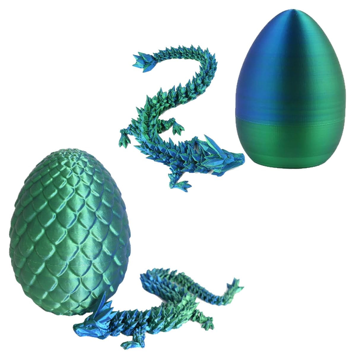 2PCS Easter Eggs,3D Printed Dragon Egg Fillers,Mystery Articulated ...