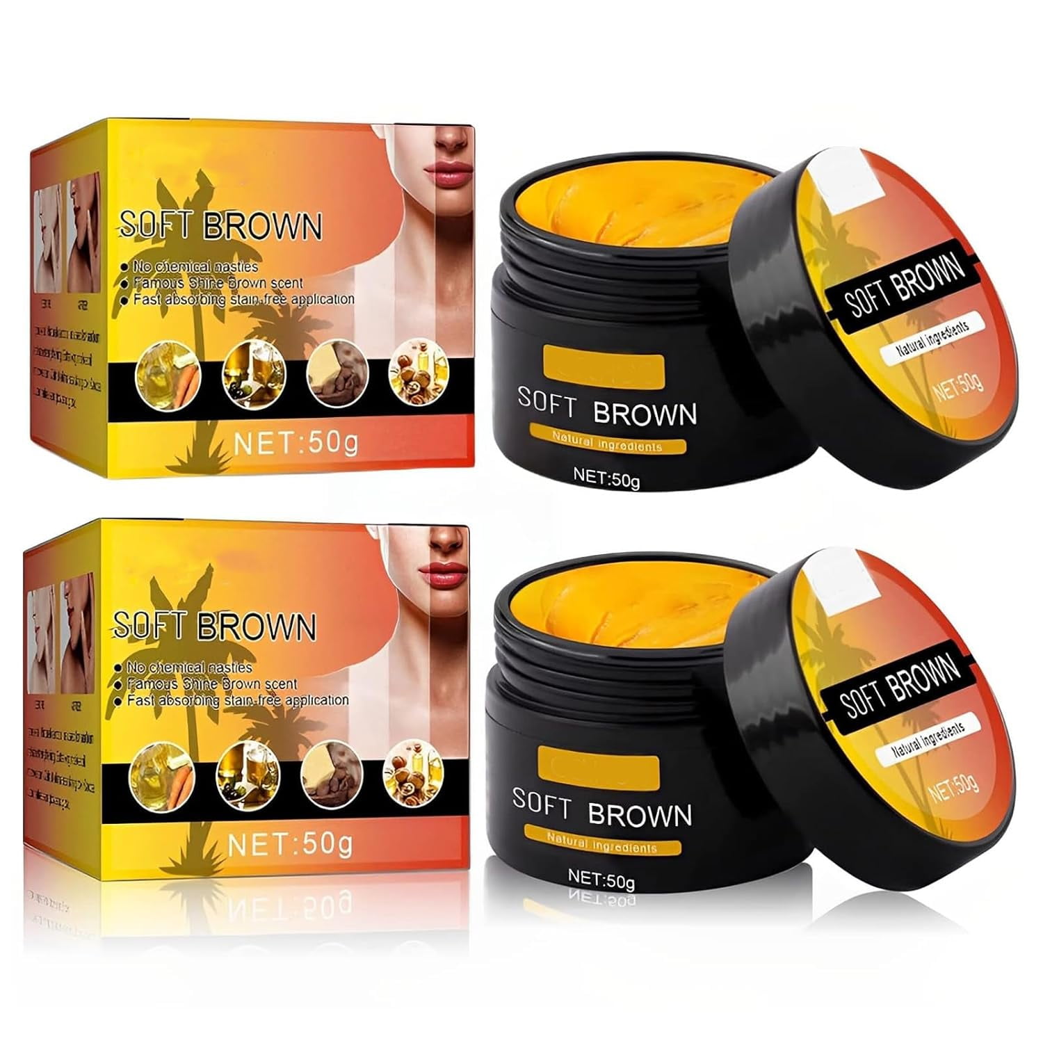 2PCS Eelhoe Tanning Gel, Eelhoe Soft Brown Intensive Tanning Gel ...