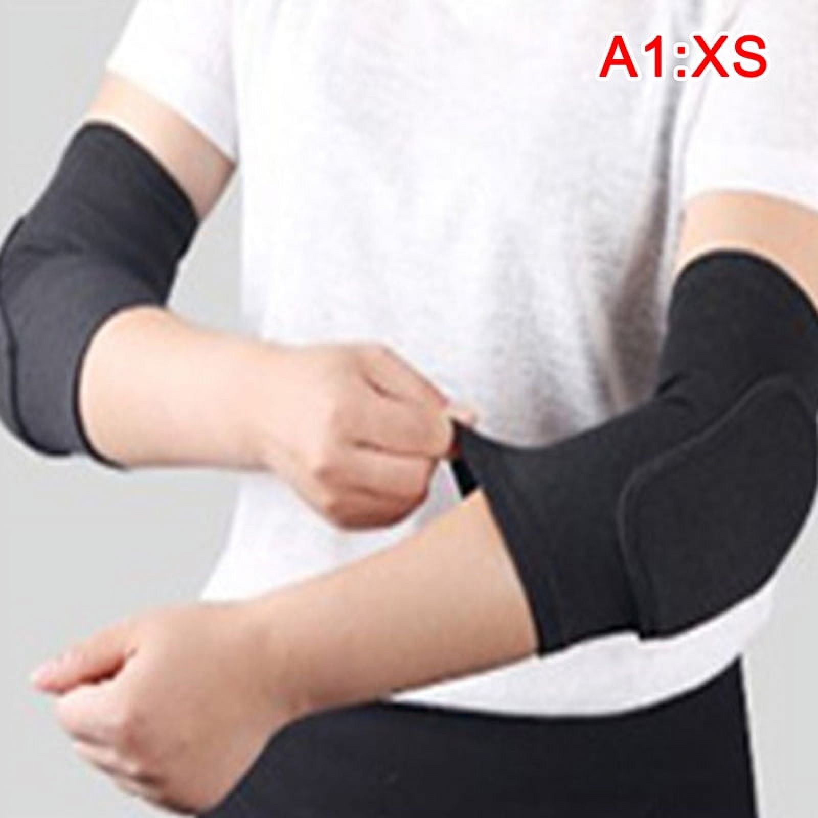 2pcs Elastic Elbow Pads Thickened Sponge Elbow Knee Protectors Guard Basketball Volleyball Sport
