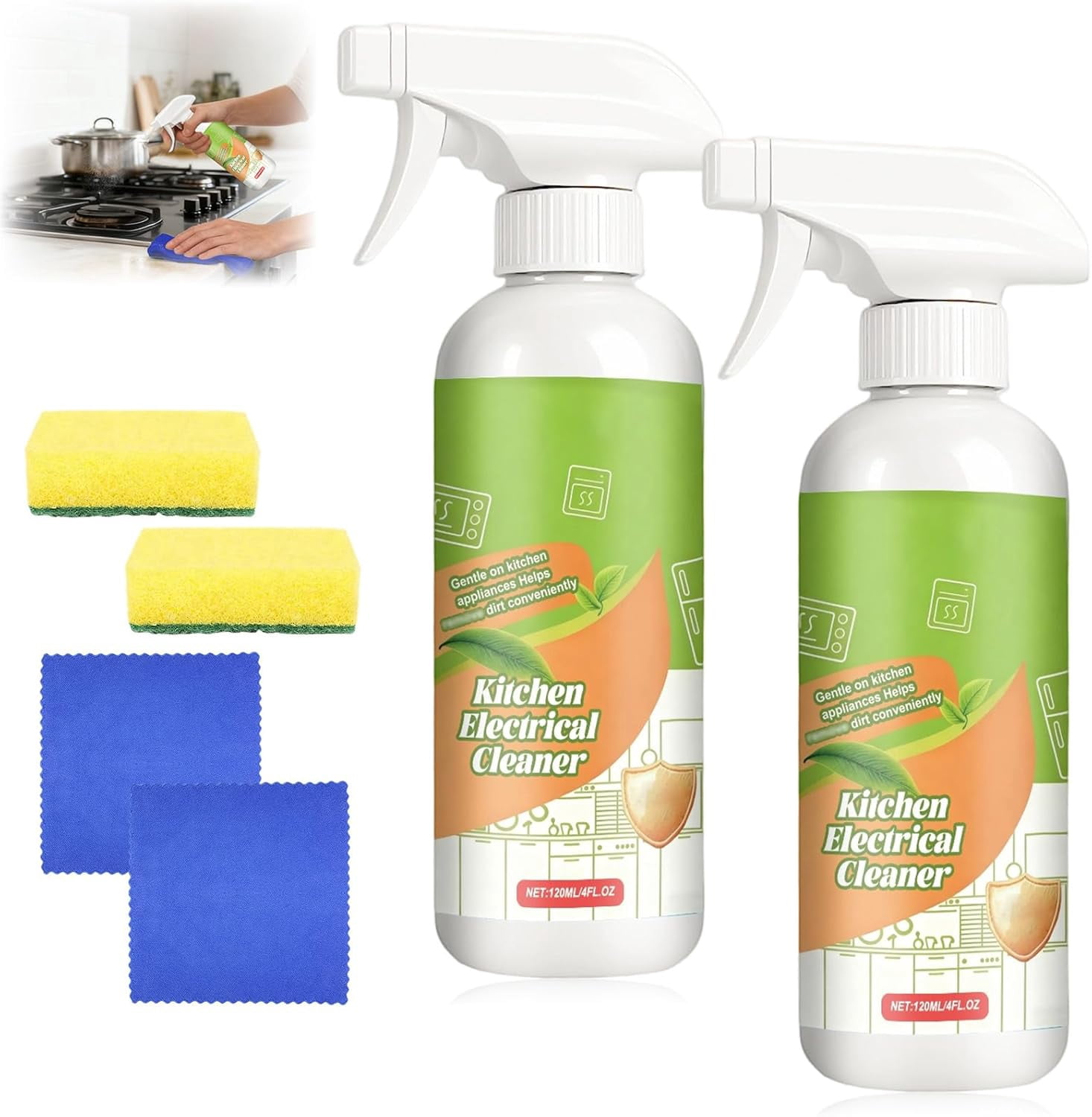 2PCS Electrolyzed Ion Kitchen Electrical Cleaner Spray- Electrolyzed ...