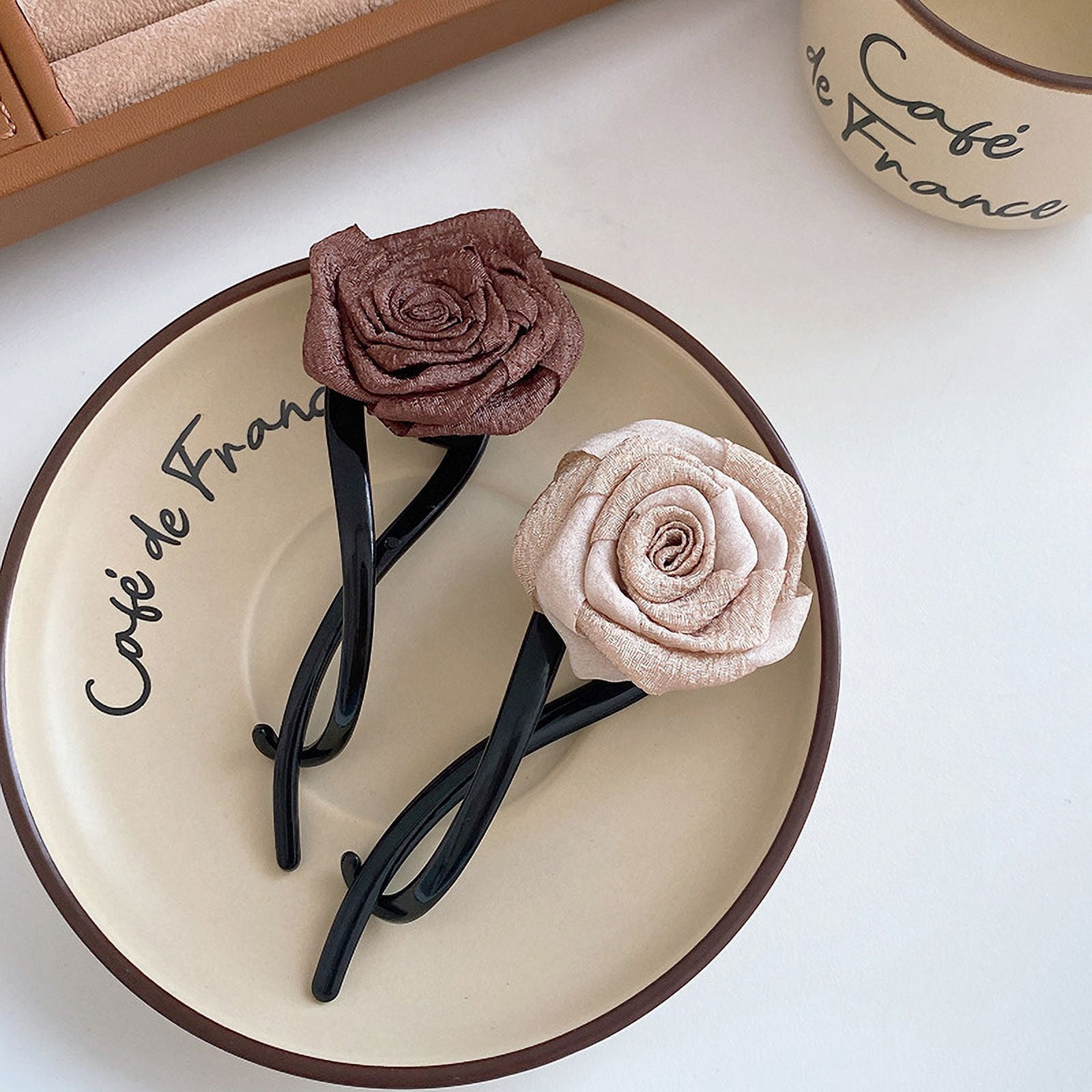 2PCS Elegant Vintage Floral Hairpin - Suitable for Thick and Thin Hair ...