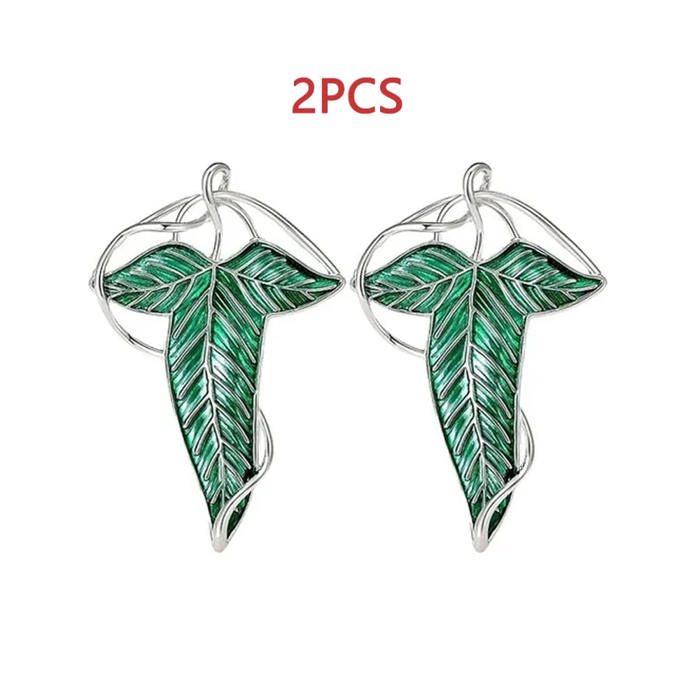 WYZCTTD 2PCS Elven Green Pins Tree Maple Leaf Enamel Brooch for Women ...