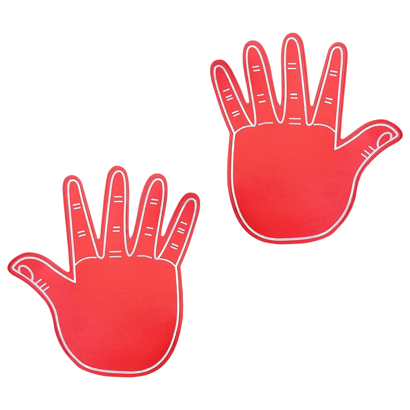 2PCS Enthusiastic Foam Hand Pair Double Sided Cheer Props for Baseball ...