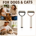 2PCS Ergonomic Dematting Comb for Dogs & Cats, Gentle Double-Sided ...
