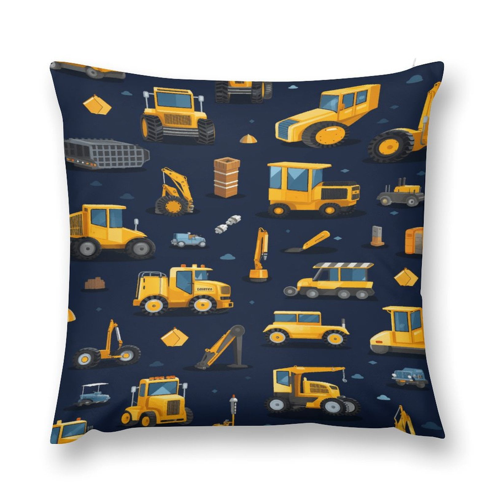 2PCS Excavator Construction Vehicle Truck Throw Pillow Covers 18x18 ...