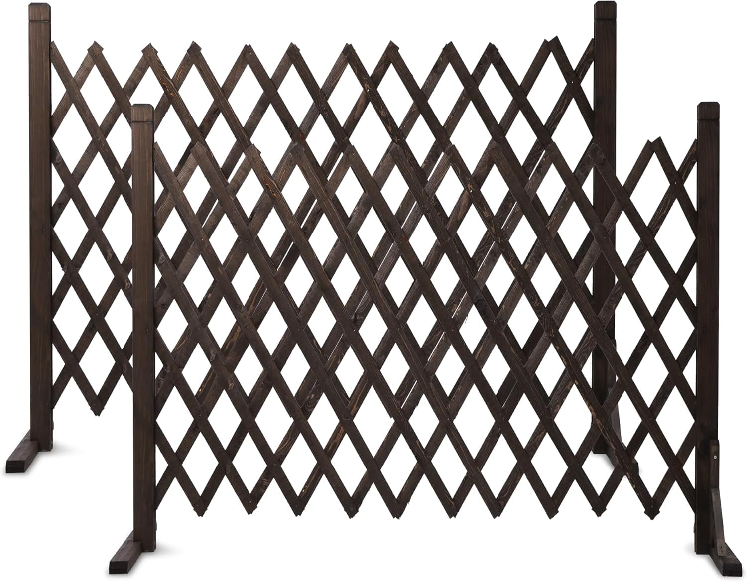 2PCS Expandable Garden Instant Fence Retractable Wooden Fence Wooden ...