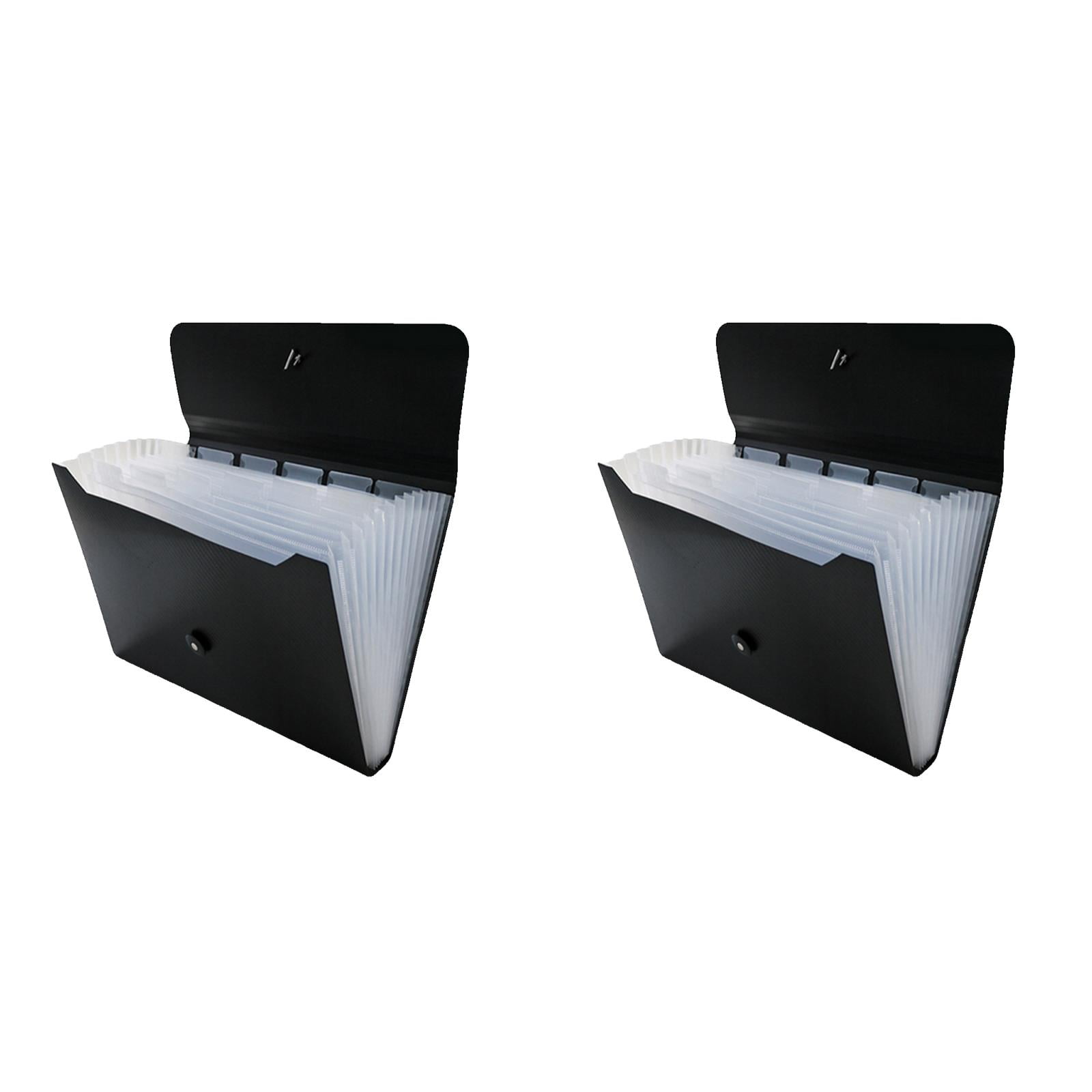 2PCS Expanding File Folder with Tabs with 13 Pockets,Accordion File ...
