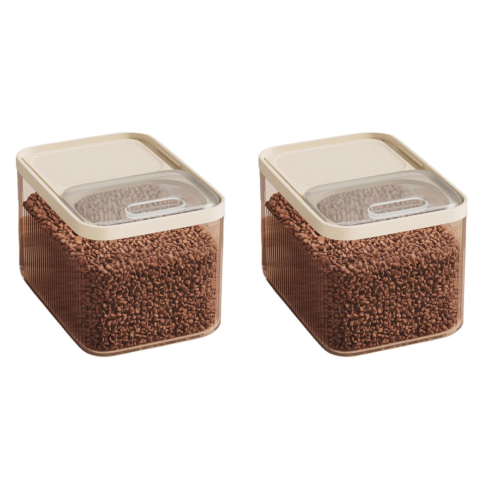 2PCS Extra Large Pet Food Storage Container - Airtight Dry Food Bin ...
