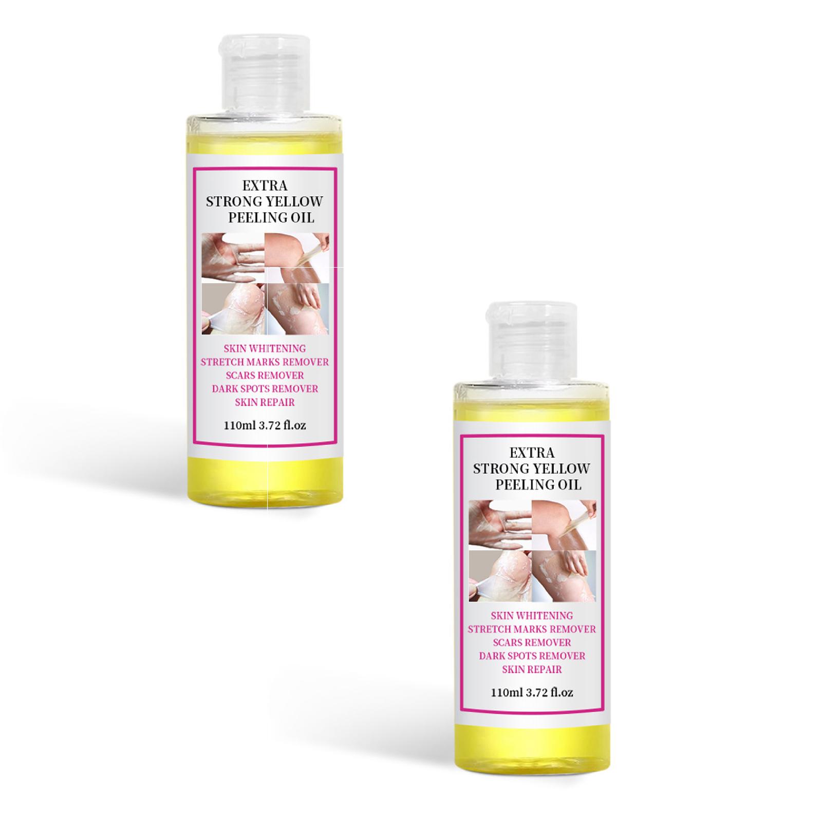 2PCS Extra Strong Yellow Peeling Oil – Exfoliating Solution for Dark ...