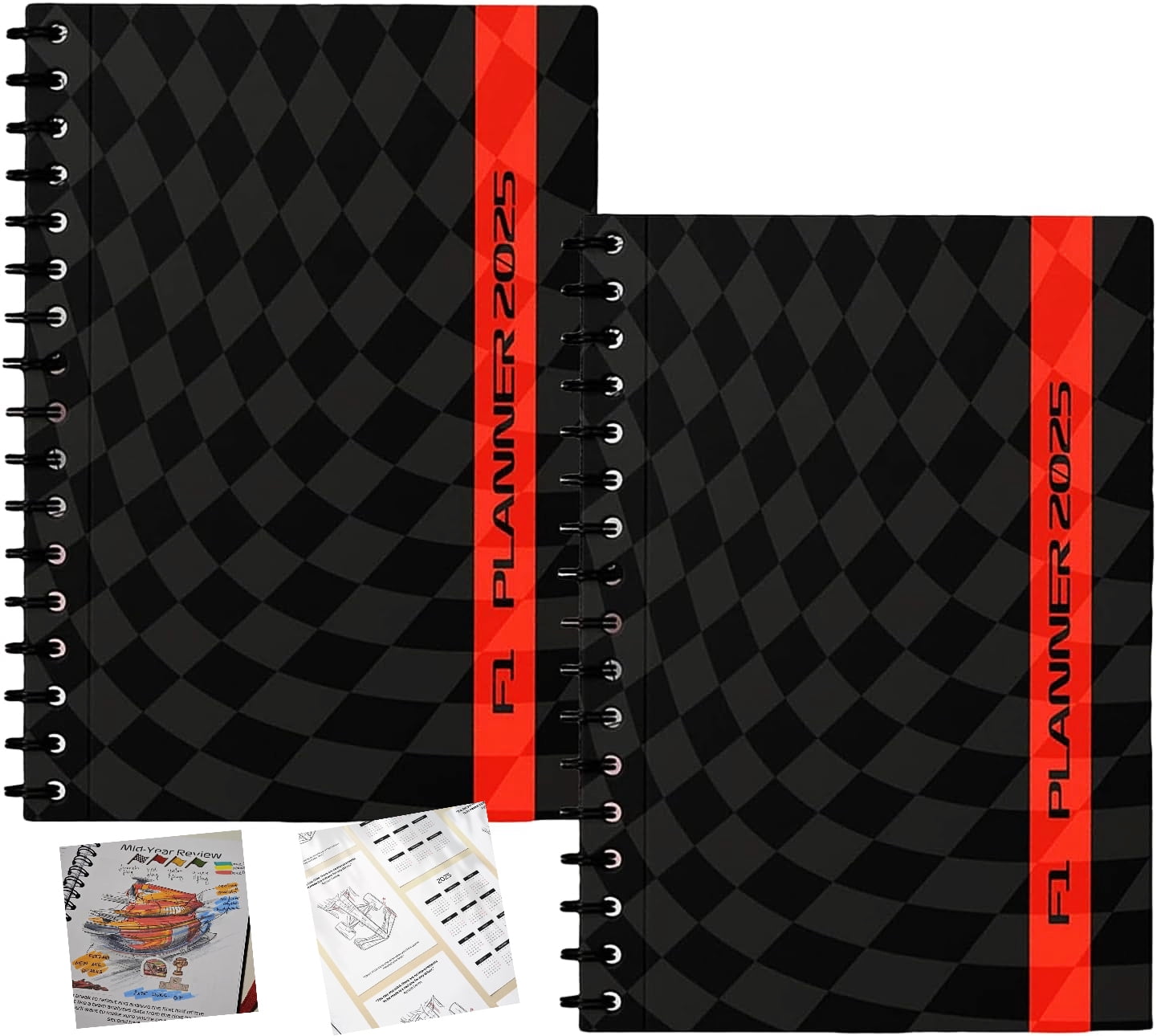2PCS F1 2025 Planner and Calendar, 2025 New Planner with F1 track ...