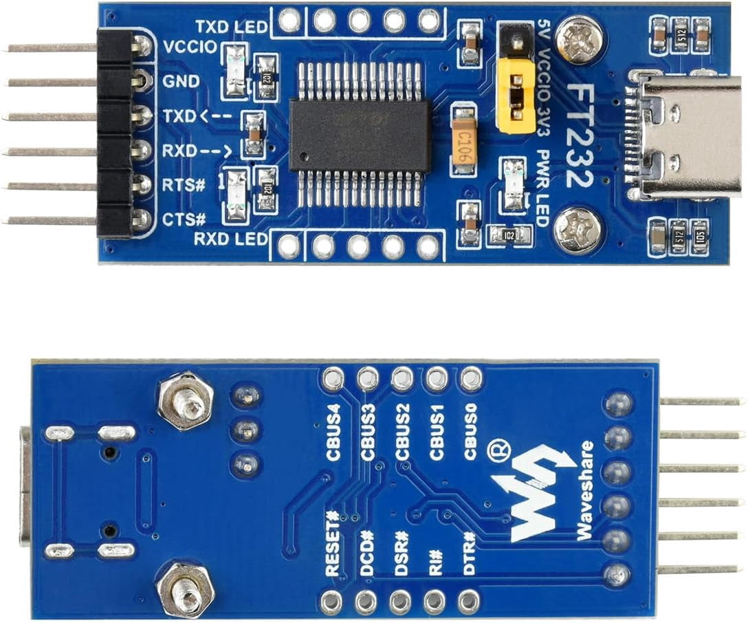 2PCS FT232 USB to TTL（UART） Communication Module, USB Type C Connector ...