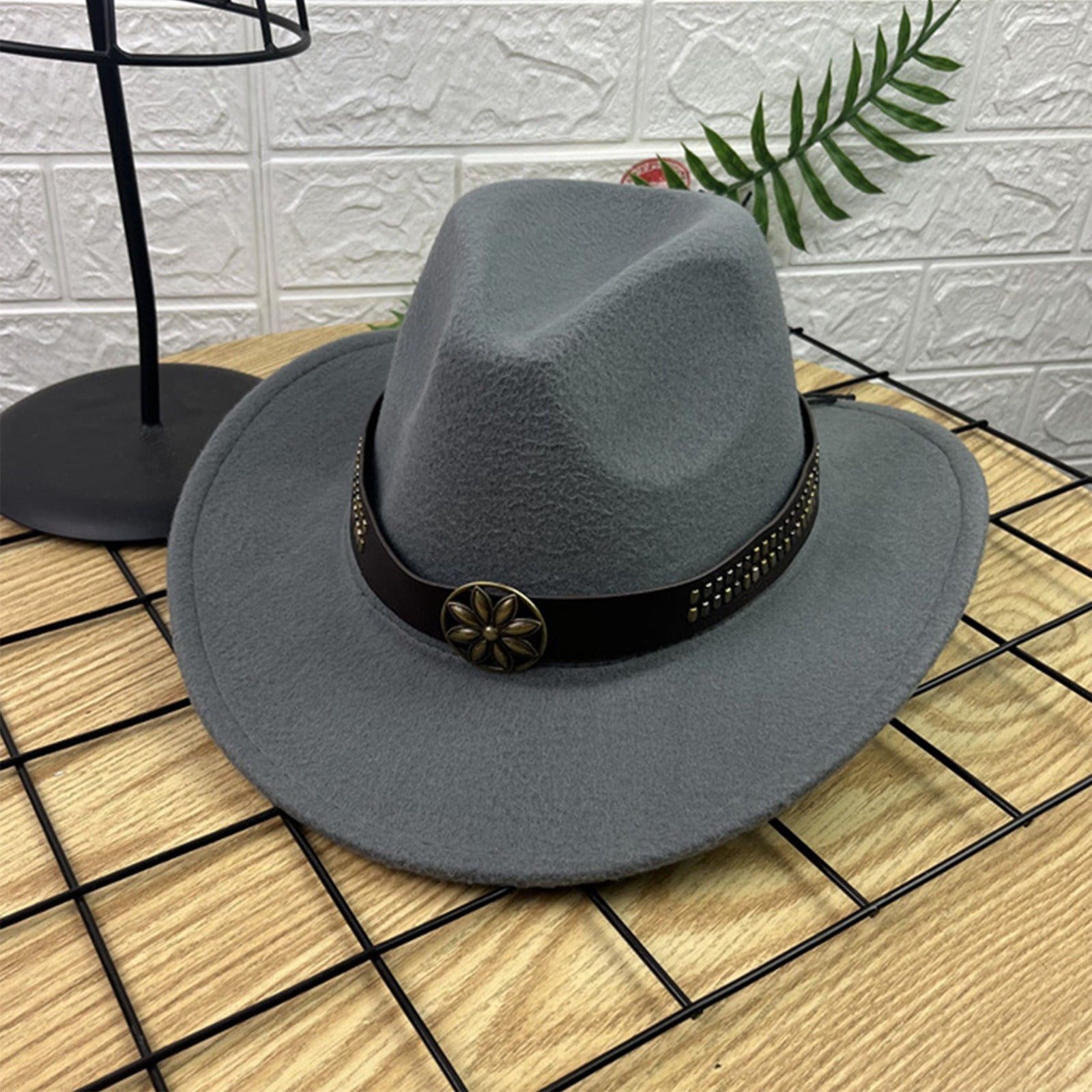 2PCS Fashionable Fedora Fedoras Men Wide for Women Dress Hat Women's ...