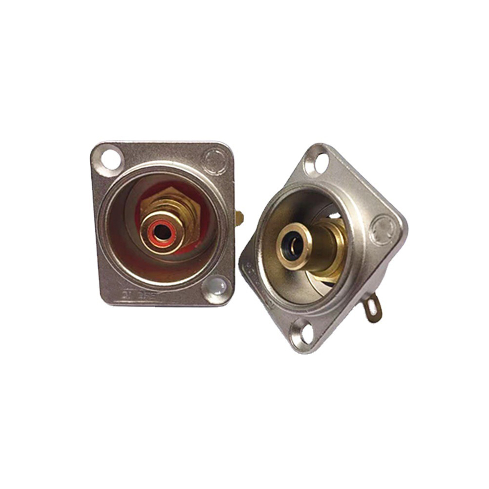 2PCS Female RCA Panel Mount Chassis Socket Connector 86 Panels Gold ...
