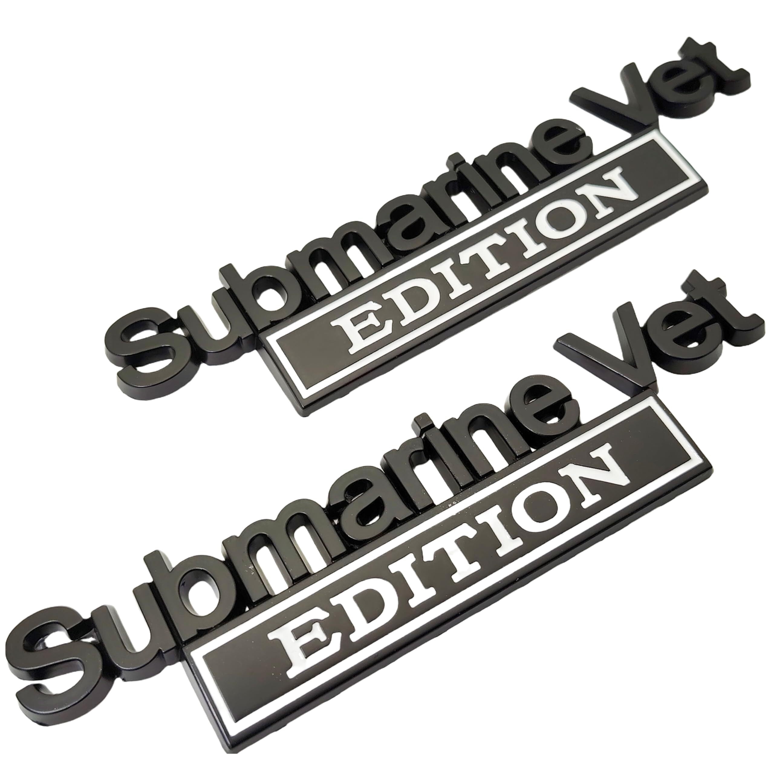 2PCS Female Veteran Edition Car Emblems Metal Special Decal 3D Letters ...
