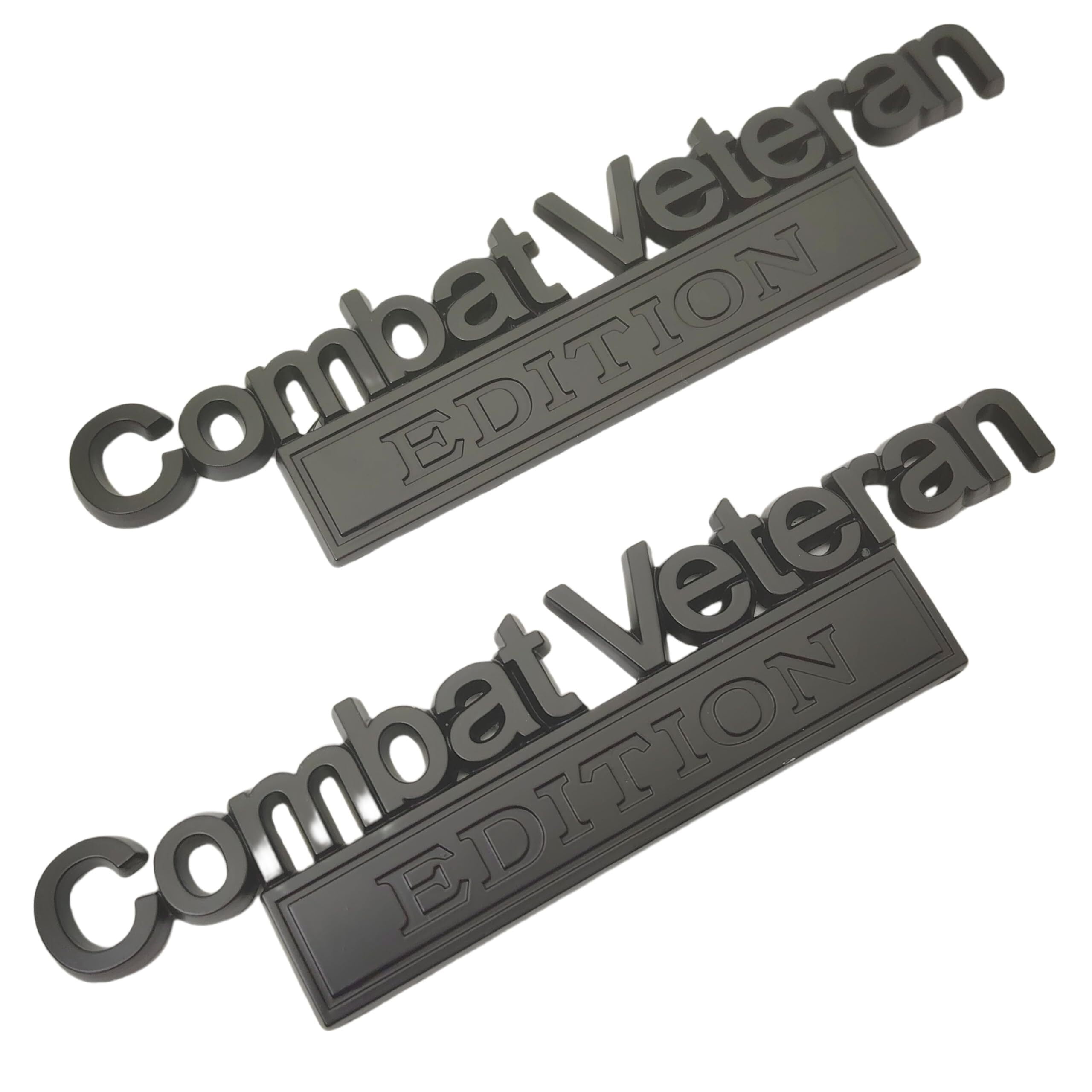 2PCS Female Veteran Edition Car Emblems Metal Special Decal 3D Letters ...