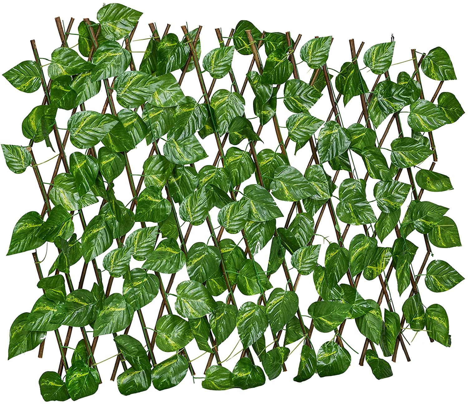 2PCS Fence Privacy Screen, Artificial Leaf Faux Ivy Expandable ...