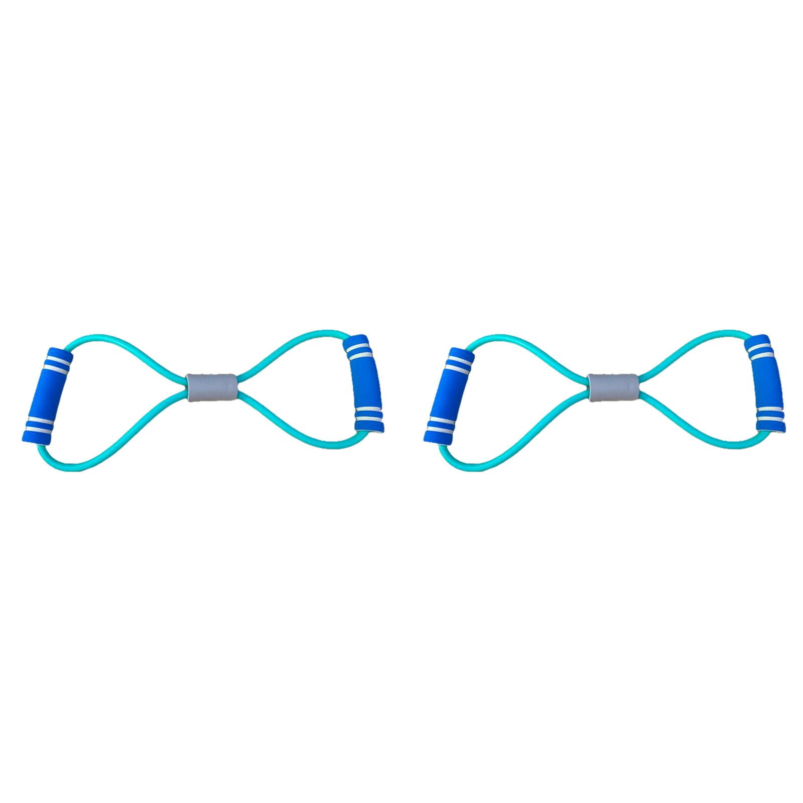 2PCS Figure 8 Puller Resistance Band - Adjustable Elastic Fitness Bands ...