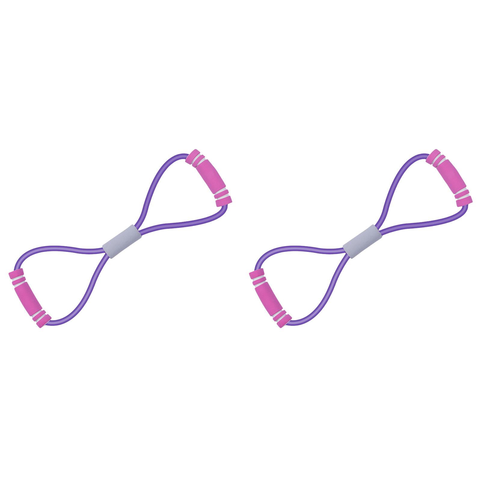 2PCS Figure 8 Puller Resistance Band - Adjustable Elastic Fitness Bands ...