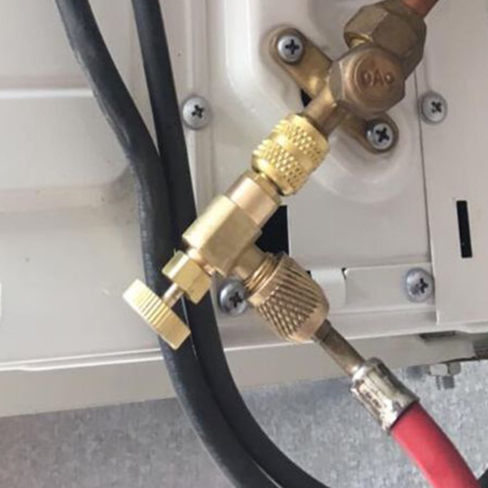2PCS Filling Refrigerant Valve Quick Coupler Air Conditioning Connector ...