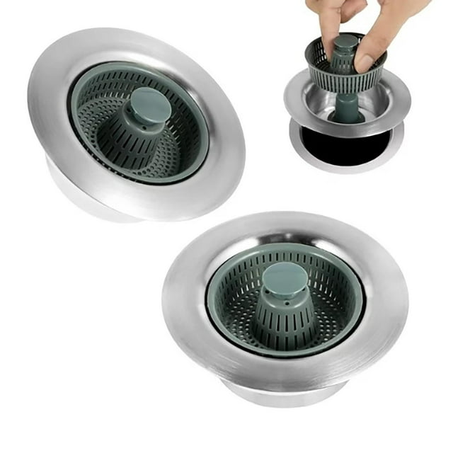 2PCS Filter Screens 2Pcs Stainless Steel Sink Aid Kitchen Sink Drain ...