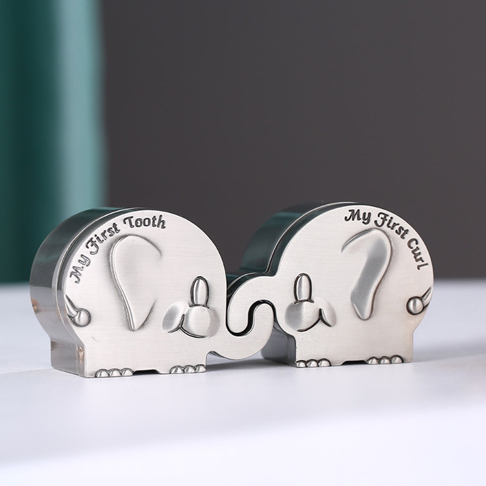 2PCS First Curl and My First Tooth Keepsake Box,Elephant Collection ...