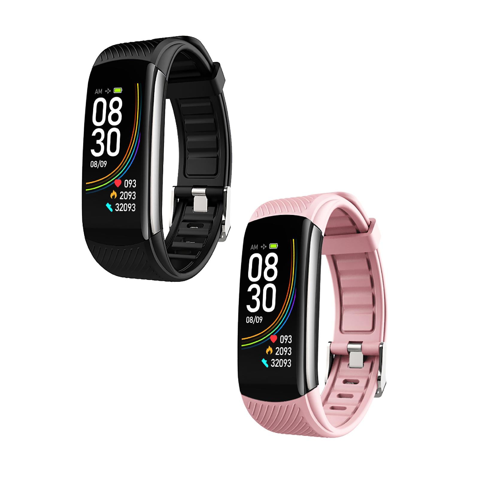 2PCS Fitness Tracker Smart Watch with Blood Oxygen,Blood Pressure, 24 ...