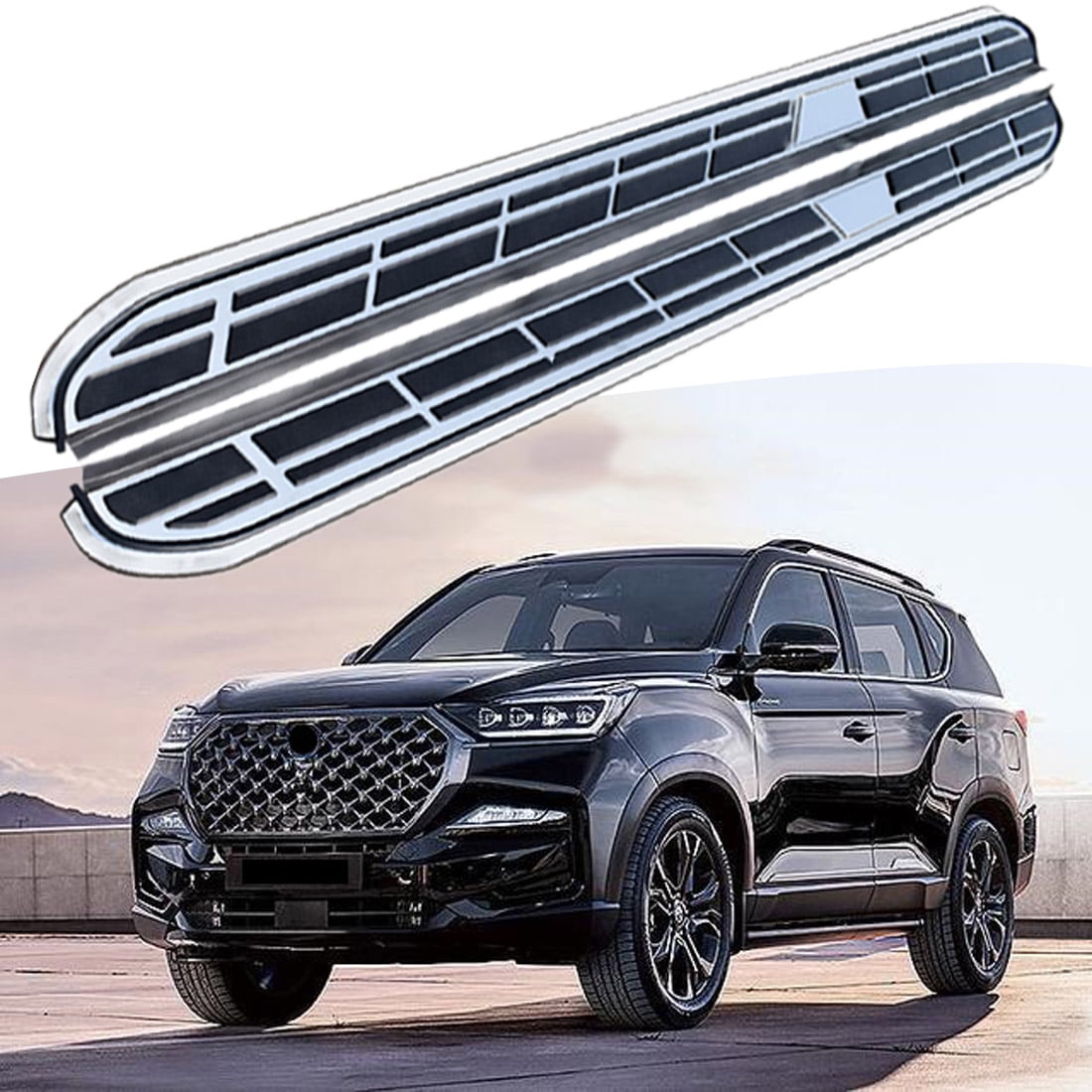 2PCS Fixed Running Boards Fits for Ssang Yong Rexton 2018-2025 Side ...