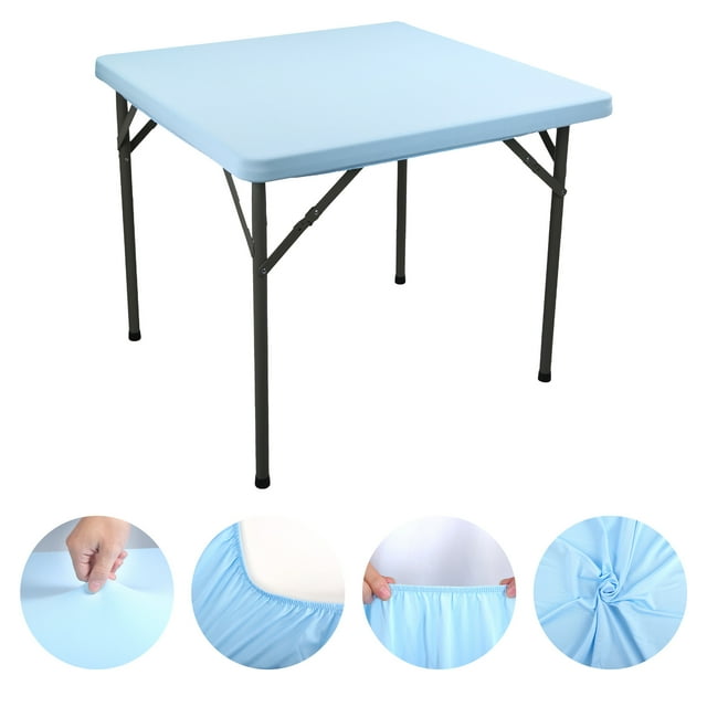 2PCS Flexible Stretch Square Table Cover - Fits 34x34 in / 86x86 cm ...