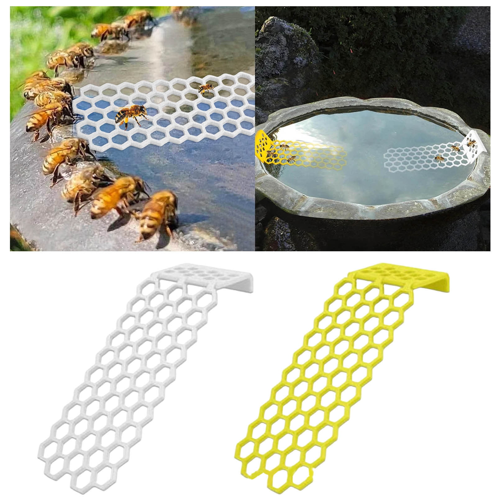 2PCS Floating Bee Ladders, Beehive-Shaped Floating Bee Island for Drinking, Butterfly Bee ...