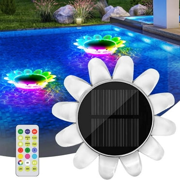2 PCS Waterproof LED Pool Lights, 16 Colors Glow Balls with Remote ...