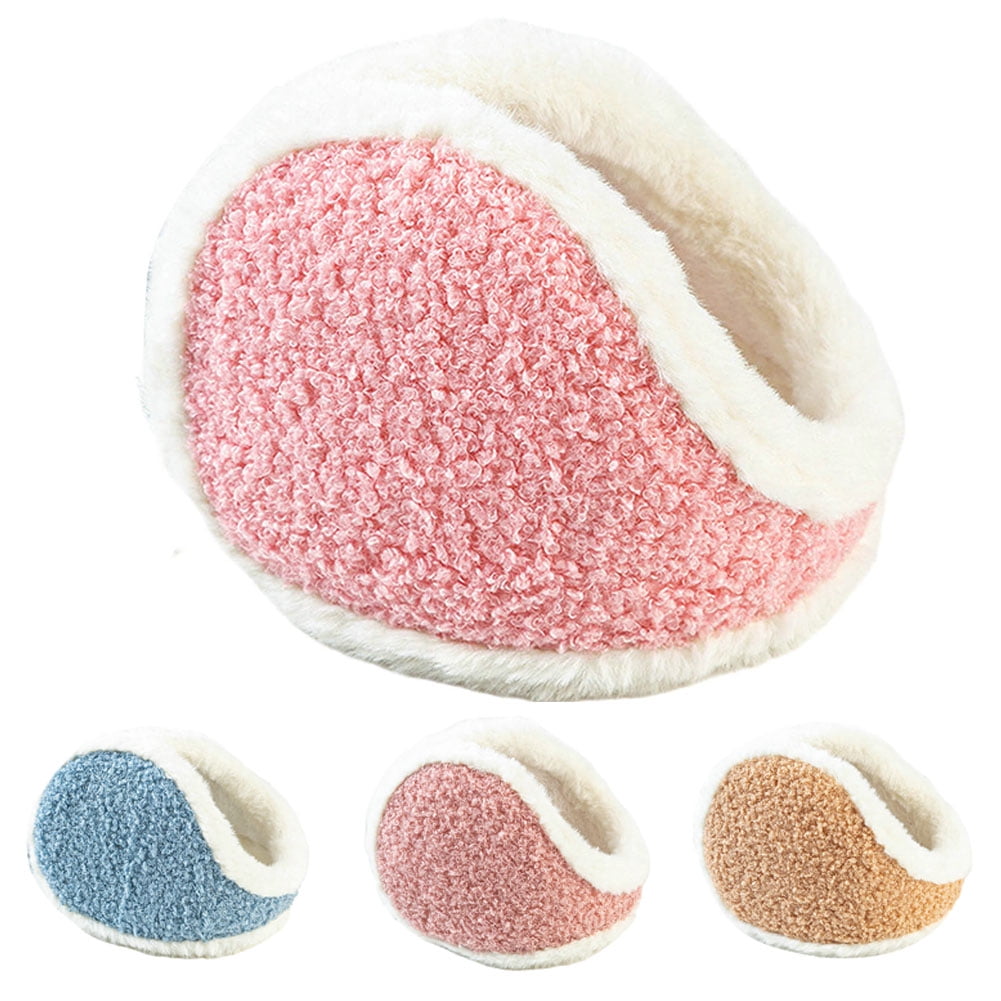 2PCS Fluffy Ear Muffs Winter Women Adjustable Furry Earmuffs for Women ...