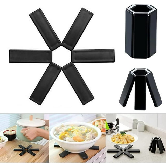 2PCS Folding Heat Insulation Pad, Heat Resistant Trivet, Foldable ...