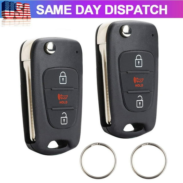 Kia Soul 2010-2013 Keyless Flip Remote Car Key Fob Shell Case, 2PCS ...