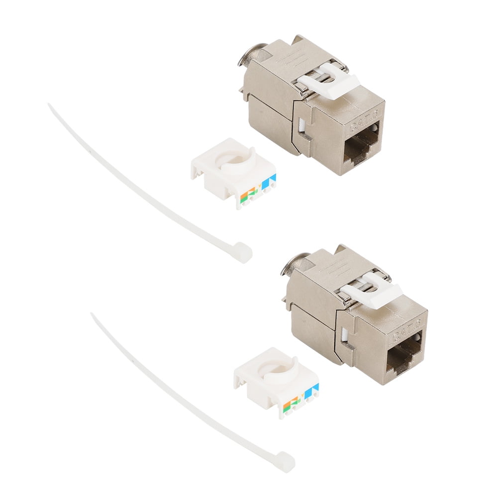 2PCS Free Line Self-locking Network Module Adapter with CAT6 Gigabit ...