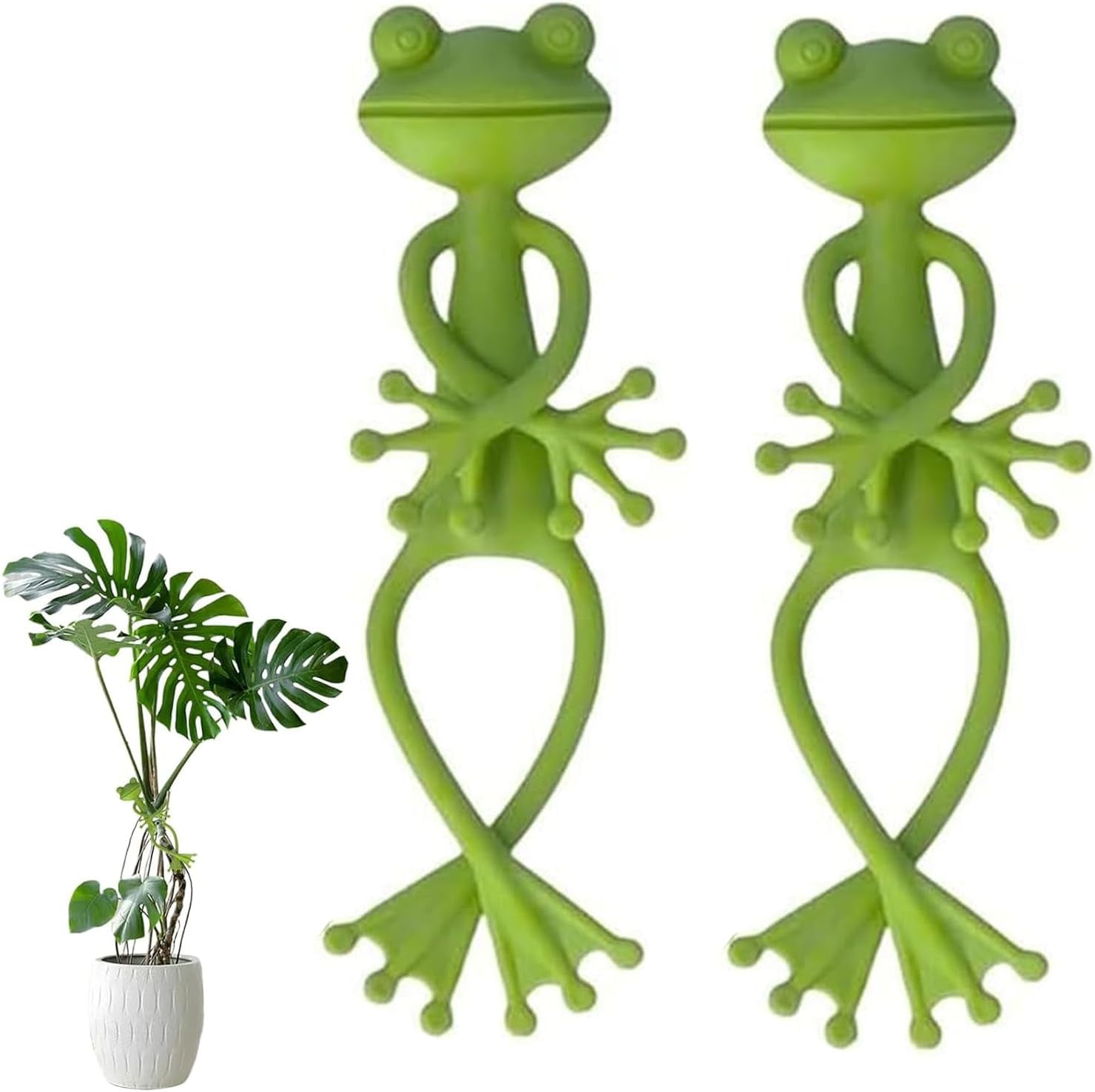 2PCS Frog Plant Stand, Cute Fr og Flower Pot Hugger Plant Climbing ...