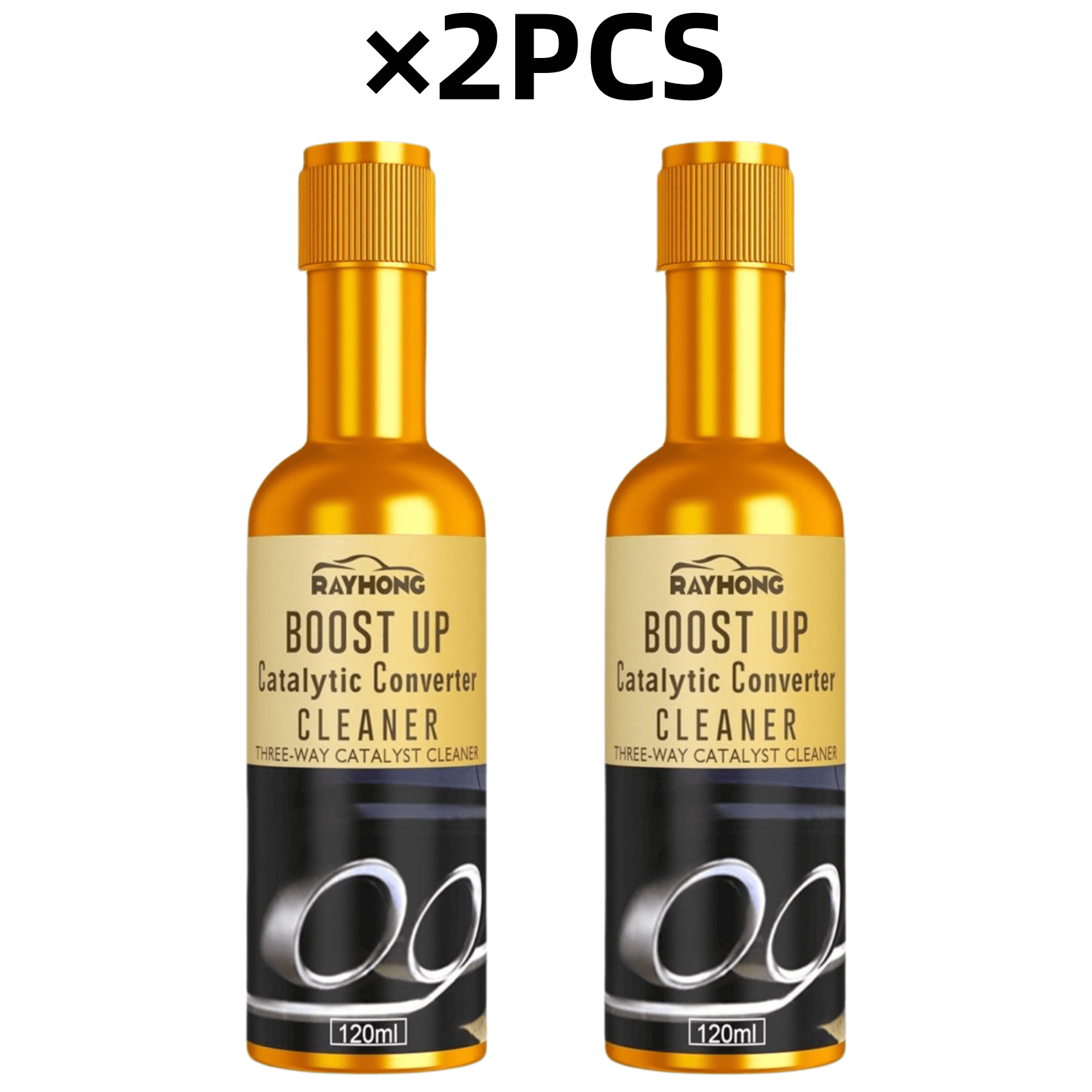 2PCS Fuel and Exhaust System Cleaner High Mileage, Three-Way Catalytic ...