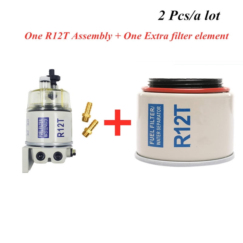 2PCS Fuel Filter R12T R12S R12P Fuel/ Water Separator Assembly and One ...