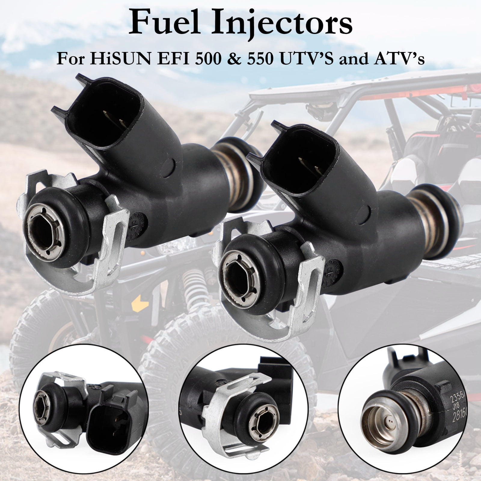 2PCS Fuel Injectors 28160355 For HiSun EFI UTV550 MSU500 - Walmart.com