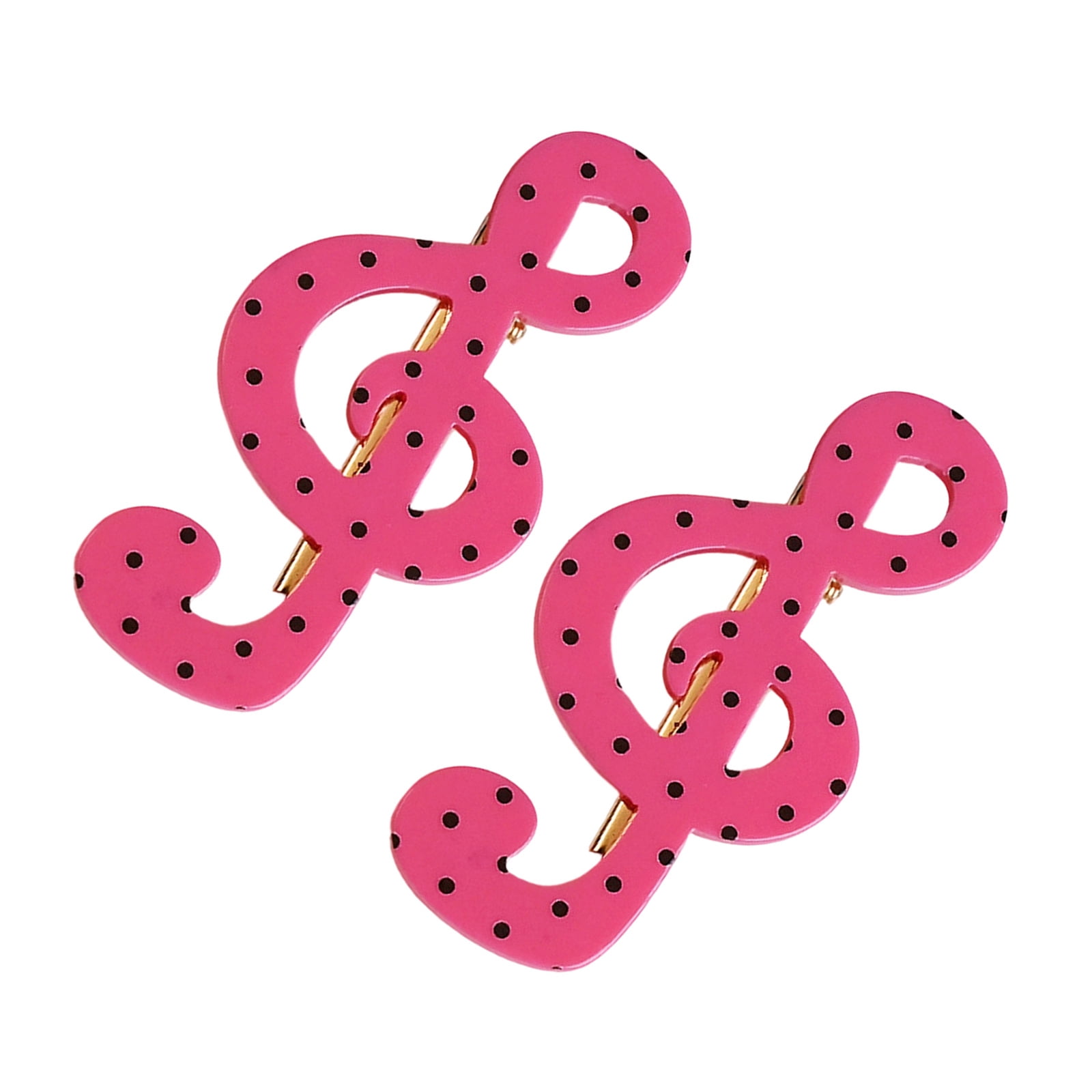 2PCS Fun Stripe Star Note Hairpins Lightweight Hair Clamp Barrettes ...