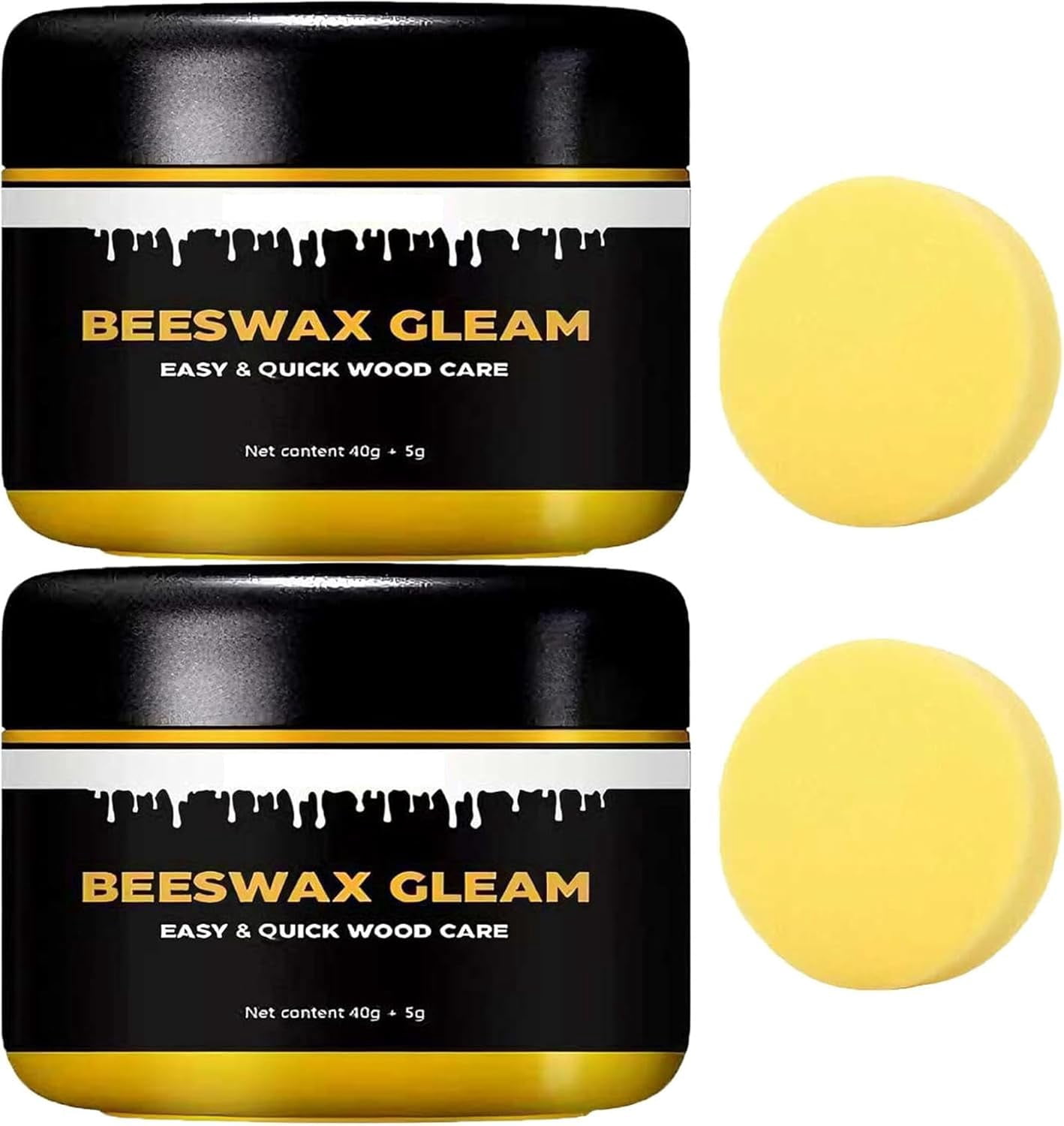 2PCS Furniture Wax, Beeswax Gleam - Premium Furniture Wax & Polish, All ...