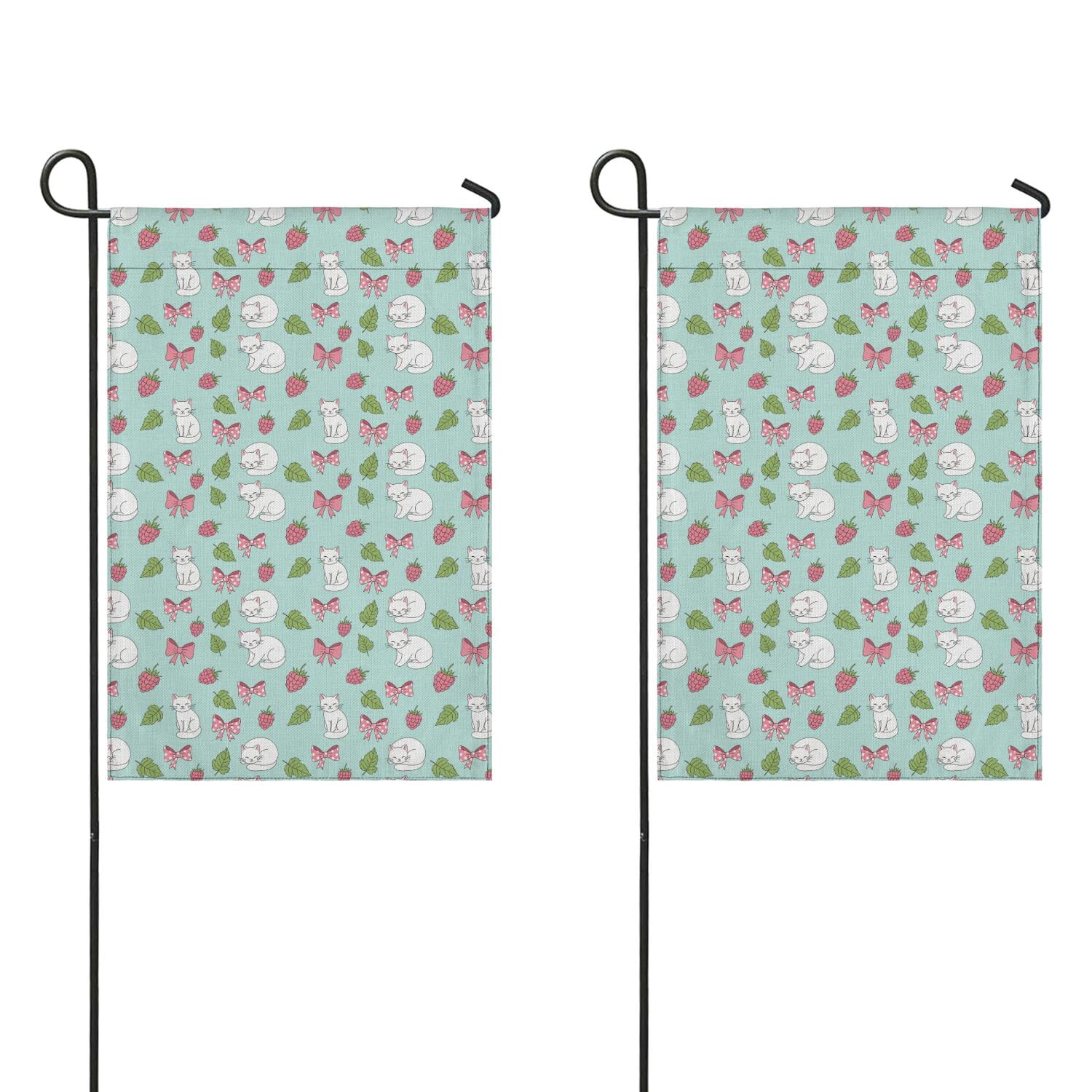 2PCS Garden Flag Set, Double-Sided 12x18 Inch, Outdoor Holiday Flag,Cat ...