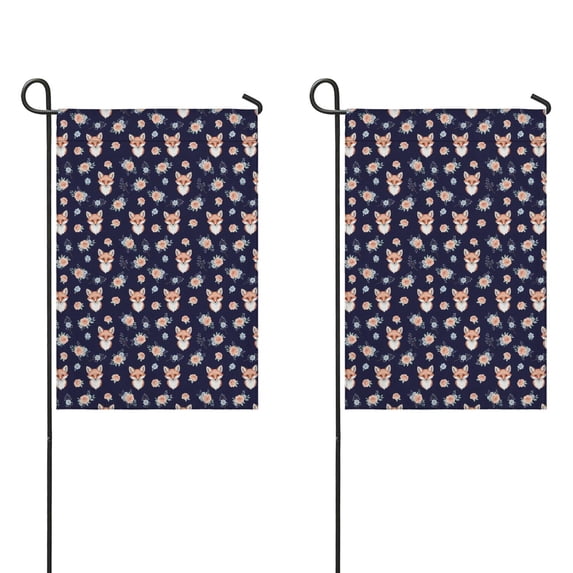 2PCS Garden Flag Set, Double-Sided 12x18 Inch, Outdoor Holiday Flag,Fox ...
