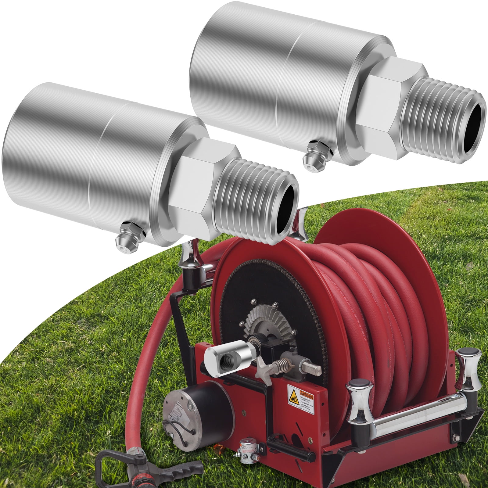 2PCS Garden Hose Reel Swivel Fitting 5000PSI Max 304 Stainless Steel 1 ...