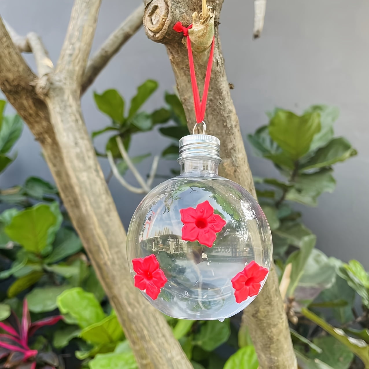2PCS Globe Hummingbird Feeder, 2.4in Hanging Wild Bird Water Feeder ...