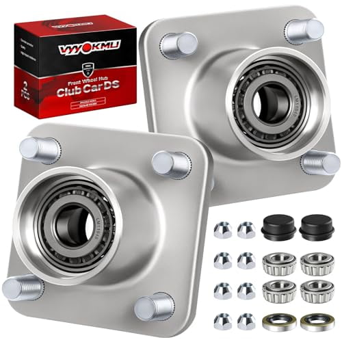 2PCS Golf Cart Front Wheel Hub Assembly Fit Club Car DS 1974-2003 Gas ...