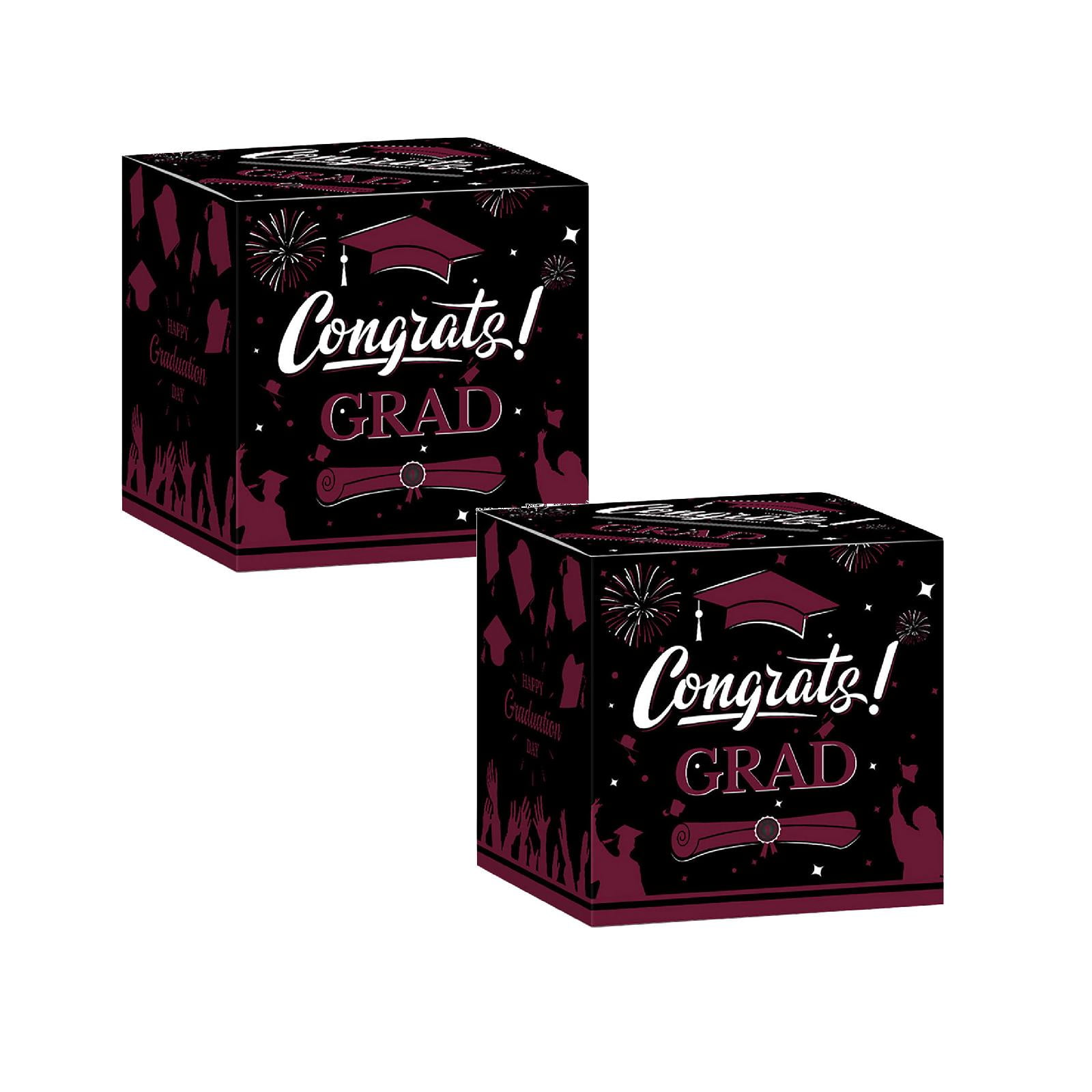2PCS Graduation Card Box 2025-Congrats Grad Card Boxes Holder, 2025 ...