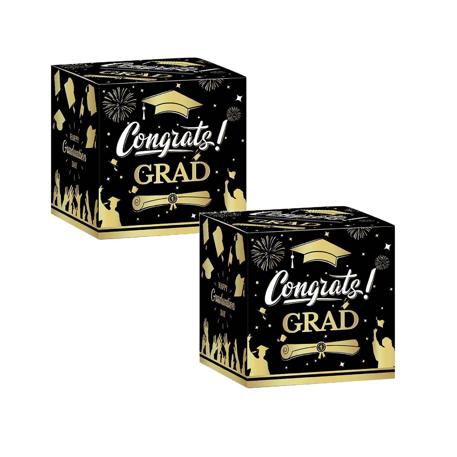 2PCS Graduation Card Box 2025-Congrats Grad Card Boxes Holder, 2025 ...