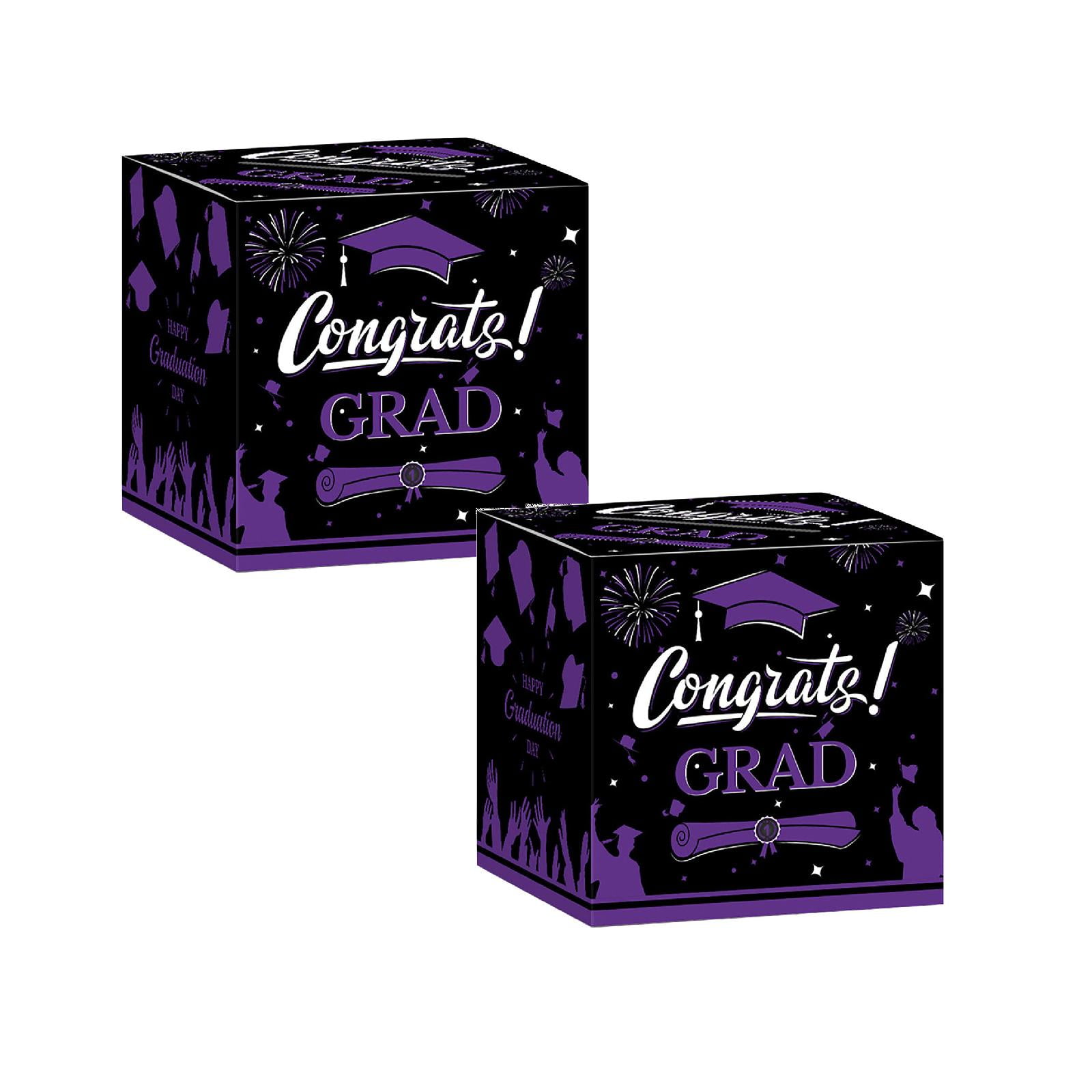 2PCS Graduation Card Box 2025-Congrats Grad Card Boxes Holder, 2025 ...